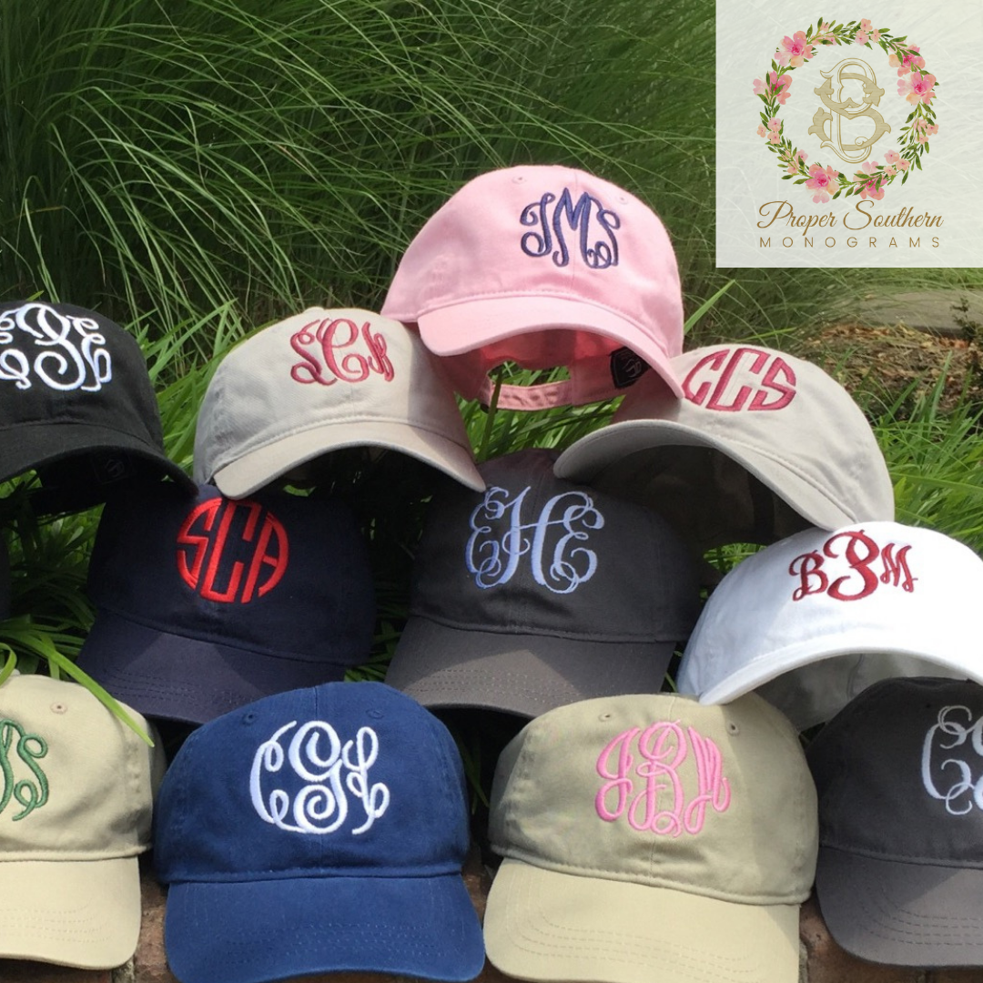 Baseball Caps & Visors – Proper Southern Monograms